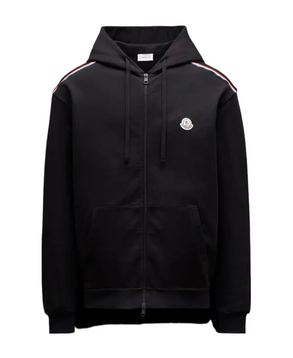 Moncler Tricolour Accent Zip-up Hoodie