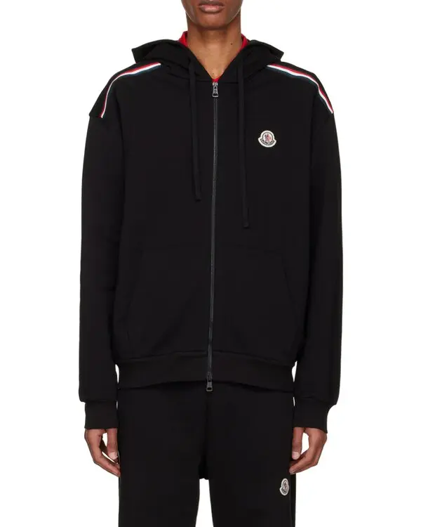 Moncler Tricolour Accent Zip-up Hoodie