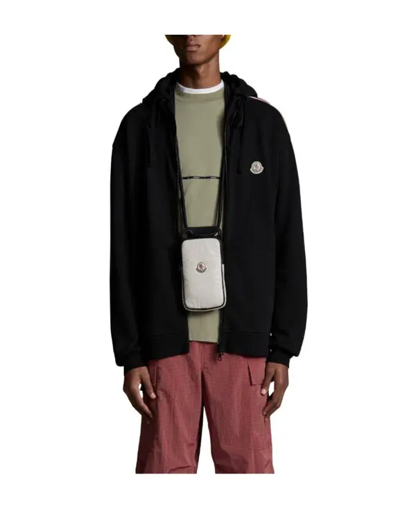 Moncler Tricolour Accent Zip-up Hoodie
