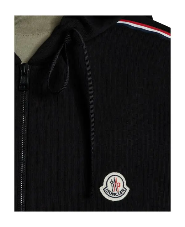 Moncler Tricolour Accent Zip-up Hoodie