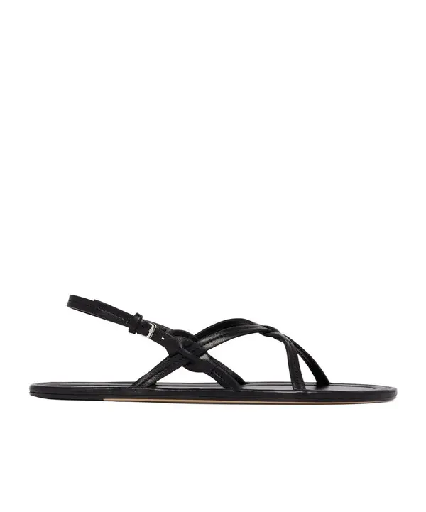 THE ROW Round-toe Flat Sandals
