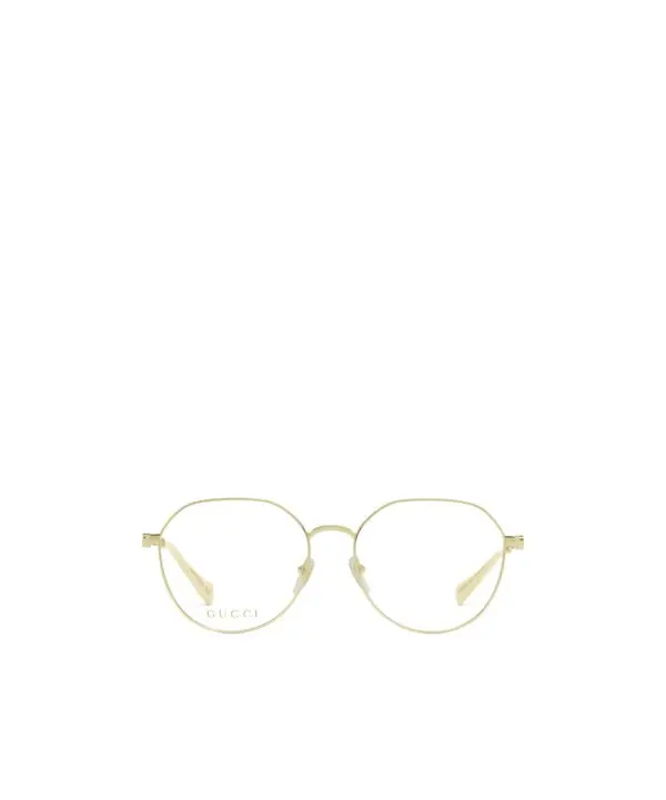Gucci Oval Frame Glasses - Gold