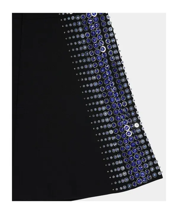 Casablanca Embellished Sleeveless High Neck Mini Dress
