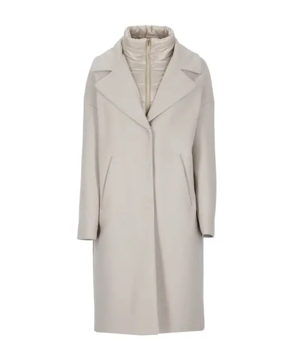 Herno Padded-collar Single-breasted Long Sleeved Coat
