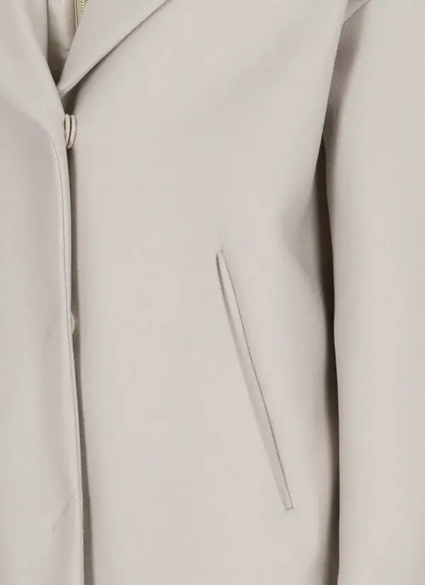 Herno Padded-collar Single-breasted Long Sleeved Coat