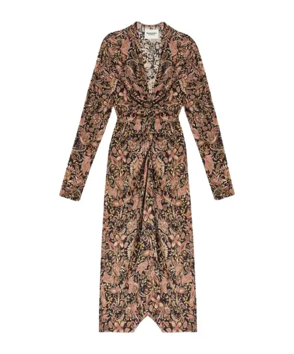 Isabel Marant Étoile Long Sleeve Dress - Brown
