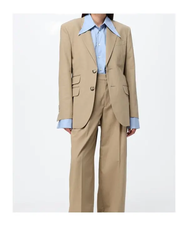 AMI Paris Lapel Long-sleeved Suit Jacket