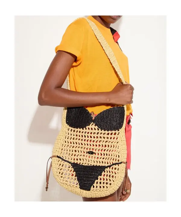 Emilio Pucci Open Weave Bikini Motif Tote Bag