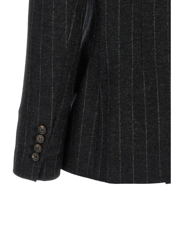 Brunello Cucinelli Lapel Long-sleeved Suit Jacket