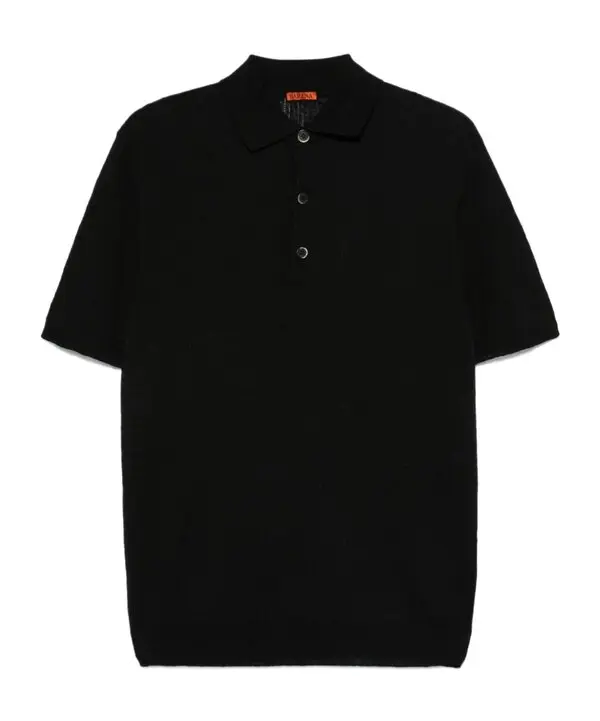 Barena Venezia Marco Alafin Knitted Polo Shirt - Black