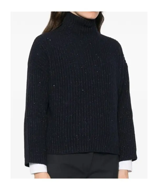 Brunello Cucinelli Ribbed Sequin-embellished Knit