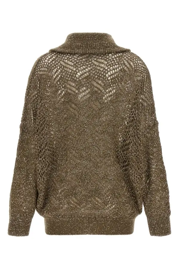 Brunello Cucinelli Dazzling Abstract Leaf' Cardigan