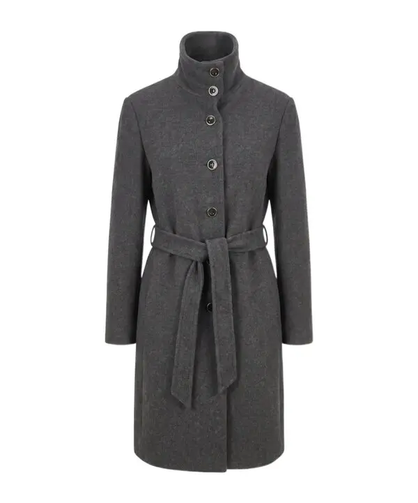 Pinko Wool-blend High Neck Belted Coat - No