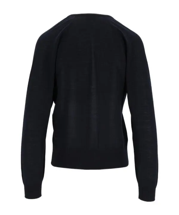 FORTE_FORTE Sheer V-neck Knitted Sweater
