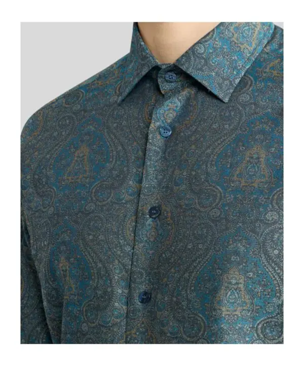 Etro Ornamental Motif Jacquard Shirt - Green