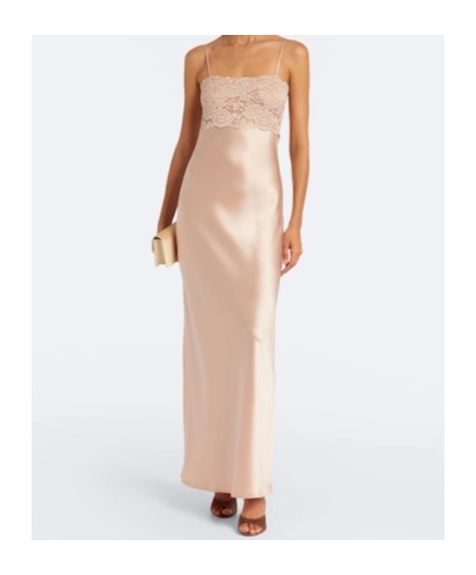 AYA MUSE Myra Lace And Satin Gown