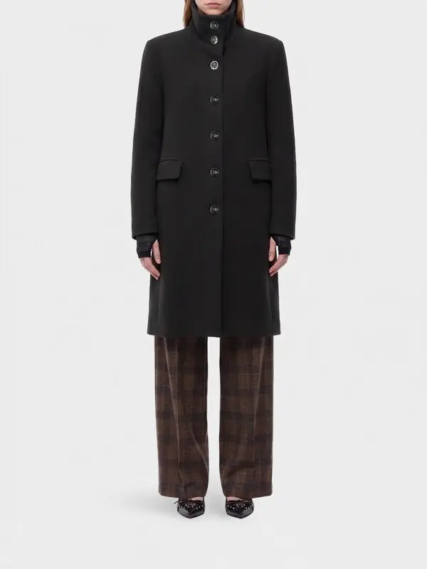 Pinko Wool-blend High Neck Belted Coat - Black