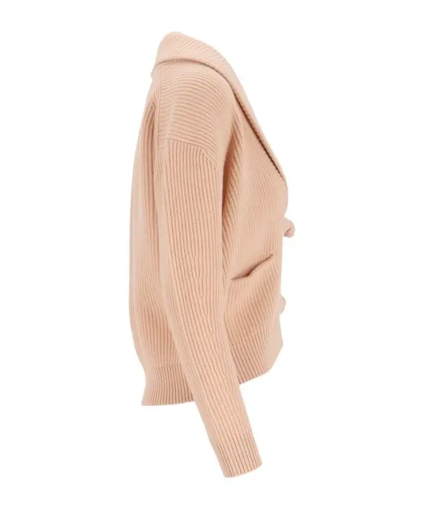 FORTE_FORTE Ribbed Button Cardigan