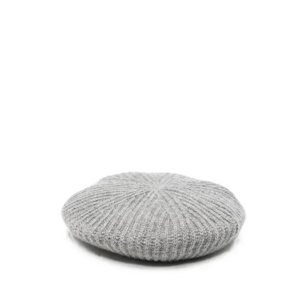 Miu Miu Logo-embroidered Ribbed-knit Beret