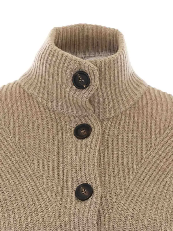 Brunello Cucinelli Belted Half-ribbed Cardigan