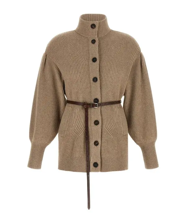 Brunello Cucinelli Belted Half-ribbed Cardigan - No