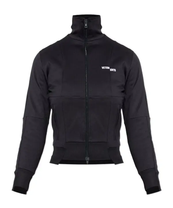 Vetements Stand Up Collar Zipped Sweatshirt