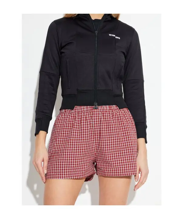 Vetements Stand Up Collar Zipped Sweatshirt