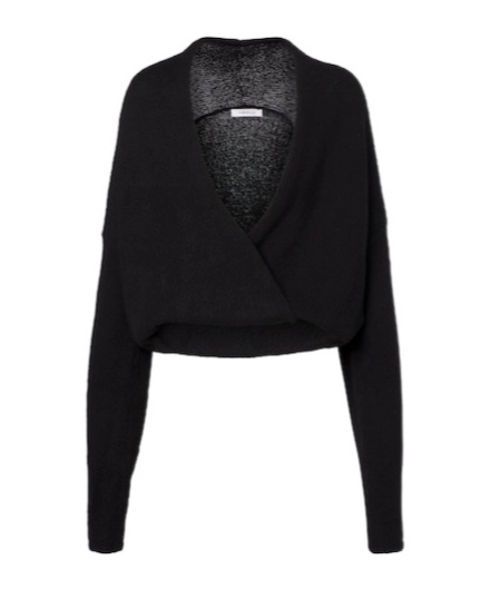AYA MUSE Kena Wrap Cotton Top - Black