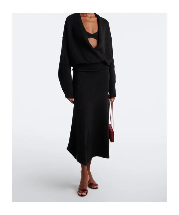 AYA MUSE Kena Wrap Cotton Top - Black