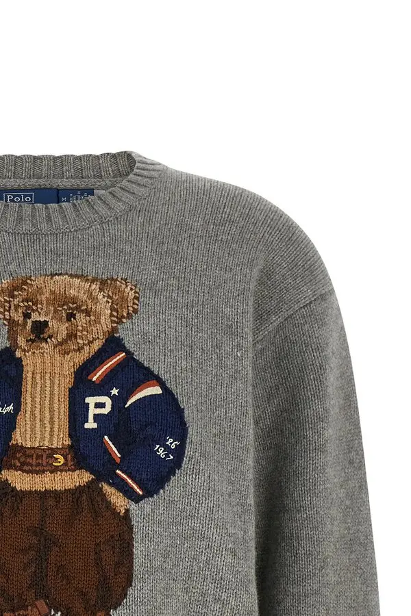 Polo Ralph Lauren Bear Motif Crew Neck Jumper