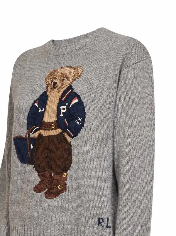Polo Ralph Lauren Bear Motif Crew Neck Jumper