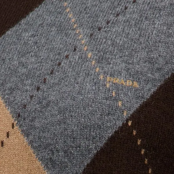 Prada Argyle-knit Sweater