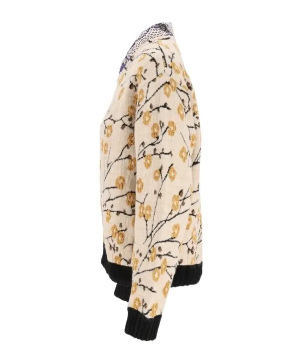 FORTE_FORTE Cherry Blossom Jacquard Bomber Jacket