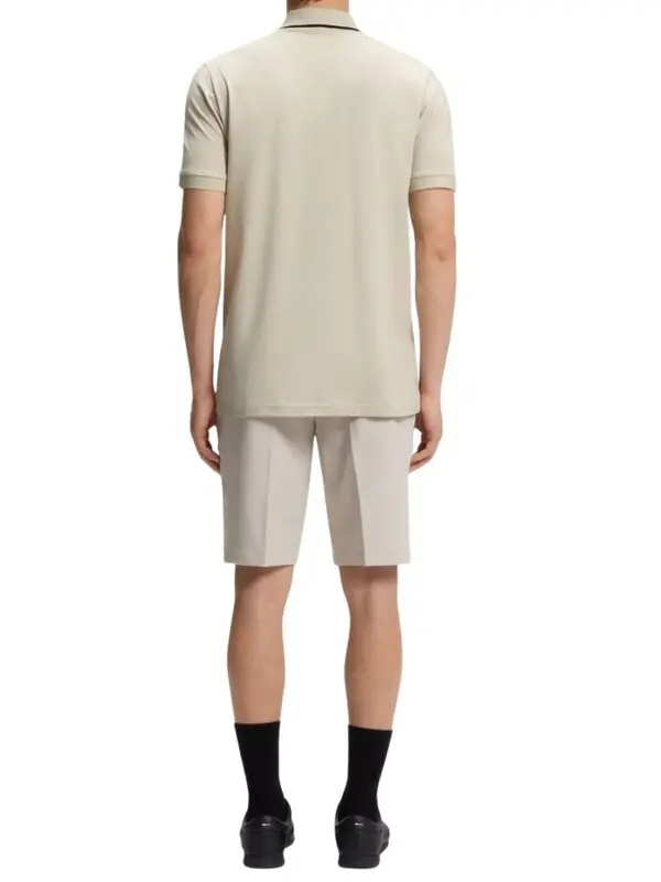 Hugo Boss Zip-fastening Logo-print Polo Shirt