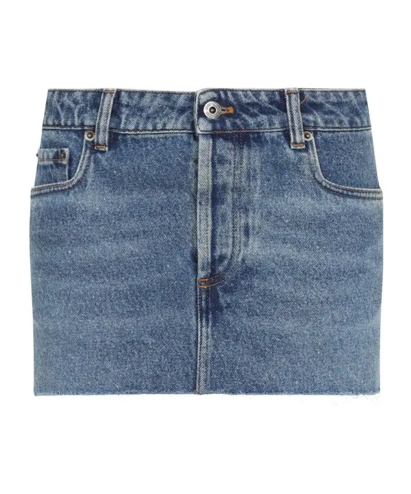 Miu Miu Denim Skirt With Belt Loop