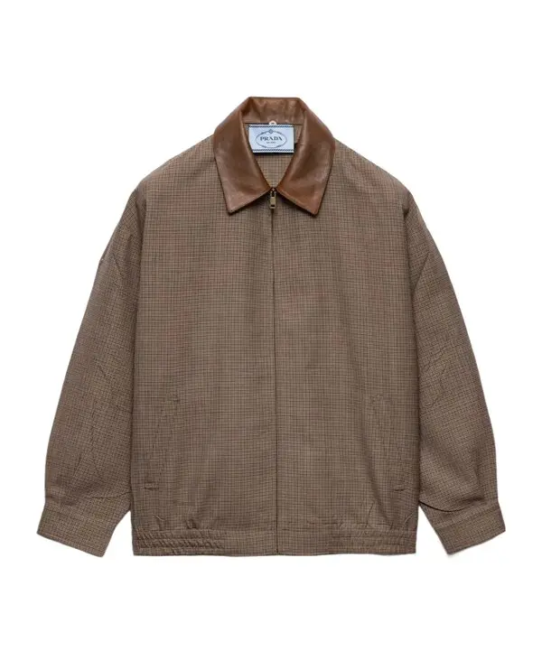 Prada Checked Embroidered Jacket