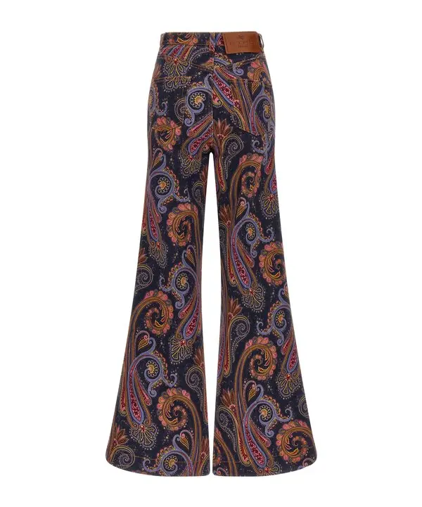 Etro Paisley Printed Flared Jeans