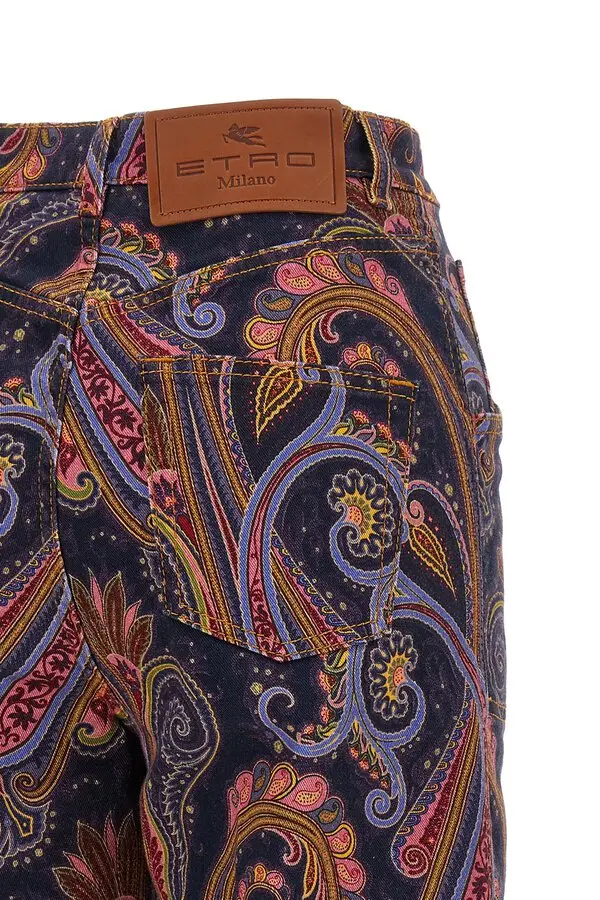 Etro Paisley Printed Flared Jeans