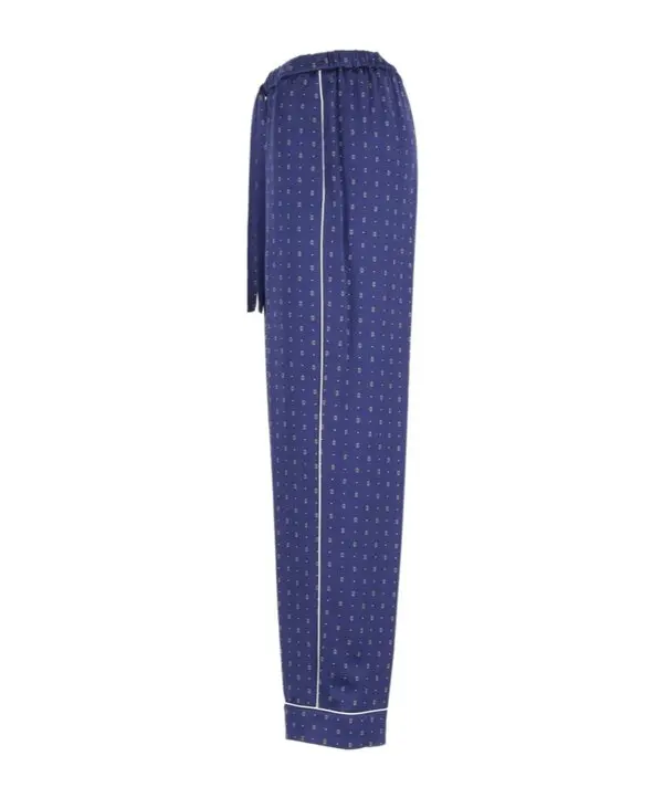 FORTE_FORTE Printed Mid-rise Pyjama Pants - Blue