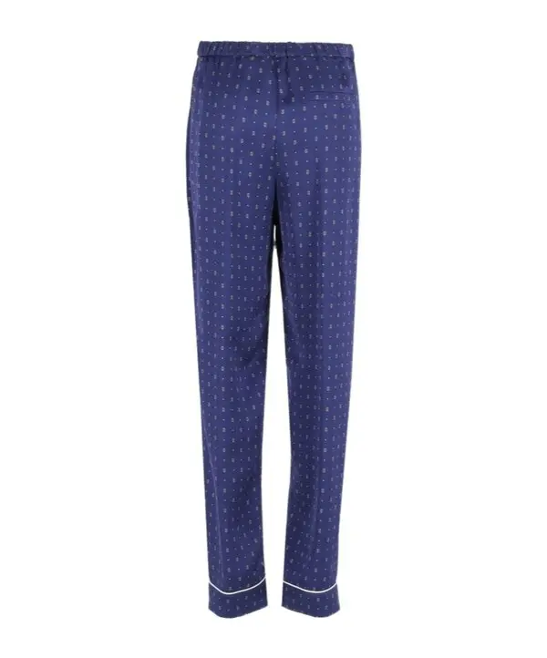 FORTE_FORTE Printed Mid-rise Pyjama Pants - Blue