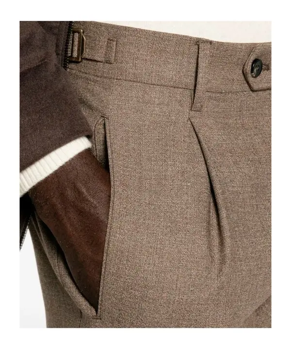 BERWICH Pleated Wool Trousers