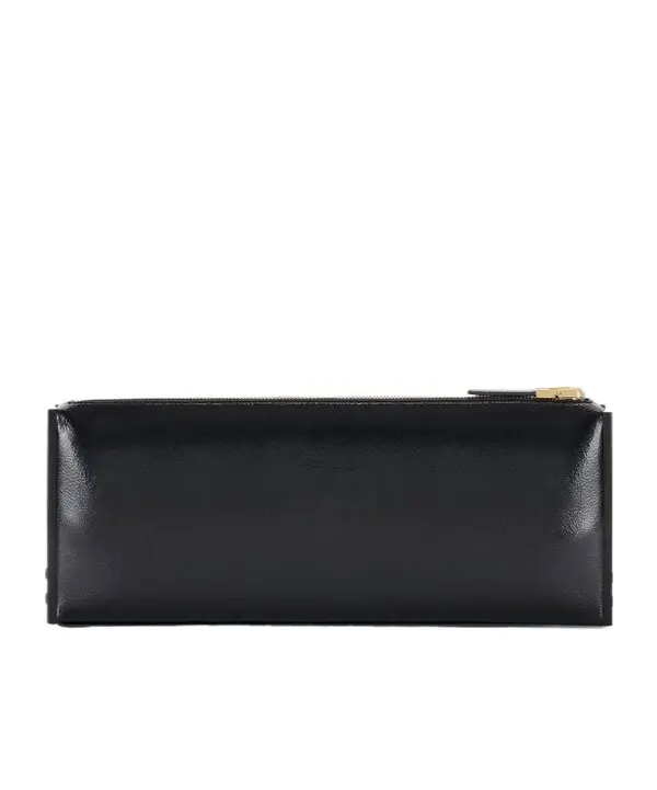Elisabetta Franchi Patent-effect Clutch Bag