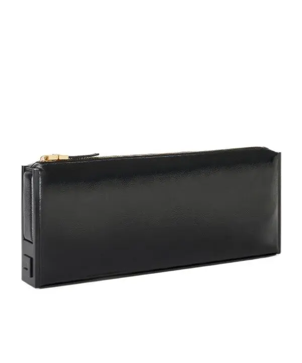 Elisabetta Franchi Patent-effect Clutch Bag