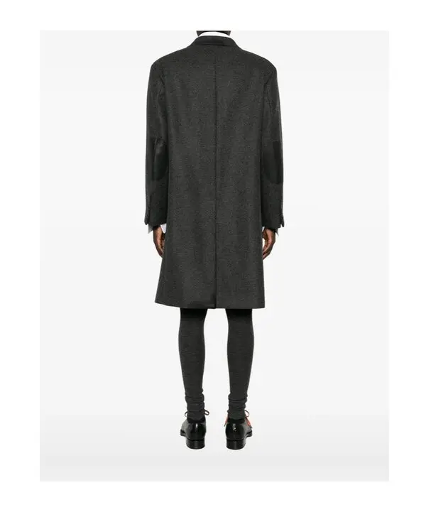 Prada Leather-trimmed Single-breasted Coat