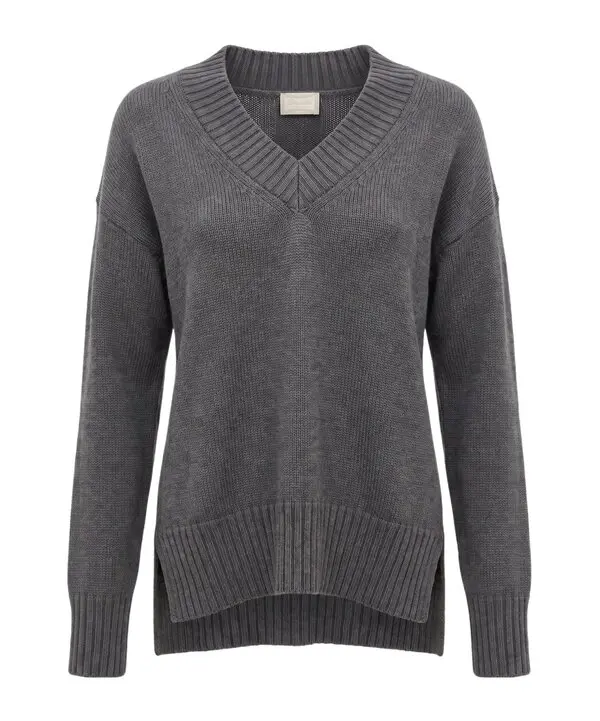 DRUMOHR Long Sleeve V-neck Sweater