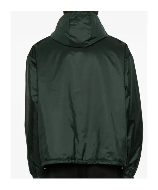 Prada Logo-plaque Hooded Jacket