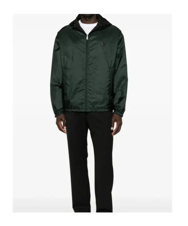 Prada Zip-up Hooded Reversible Jacket