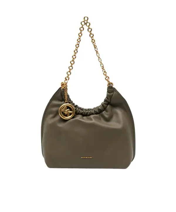 Michael Kors Logo-plaque Ruched Shoulder Bag