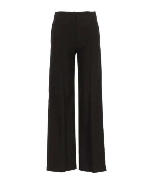 FORTE_FORTE Pois Jacquard Wide-leg Pants - Black