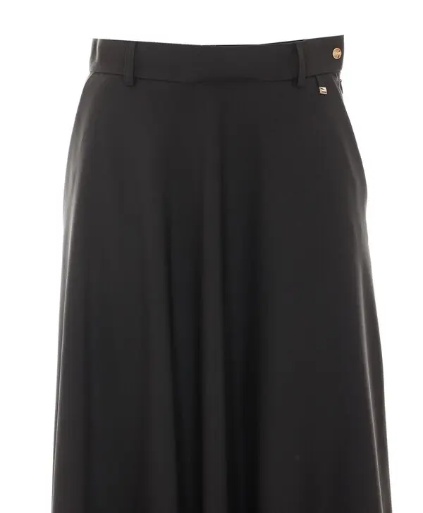 Herno Flared Maxi Skirt With Pleats